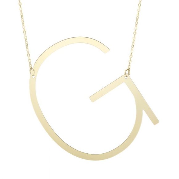Jewelry | 14k Gold Large Initial G Necklace | Poshmark